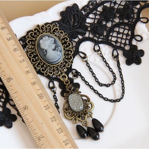 Vintage Gothic Punk Black Lace Cosplay Halloween Party Costume - Etsy