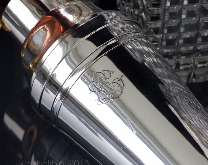 Cocktail Shaker, Vintage, Antique, Monogram, Silver Plated - Etsy
