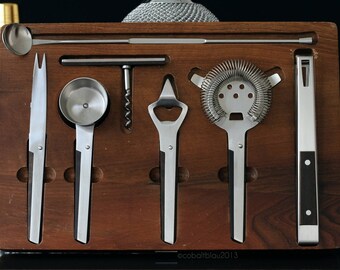 Mid Century Bar Tool Set Bar Set 60s Vintage Barware Set Bar | Etsy