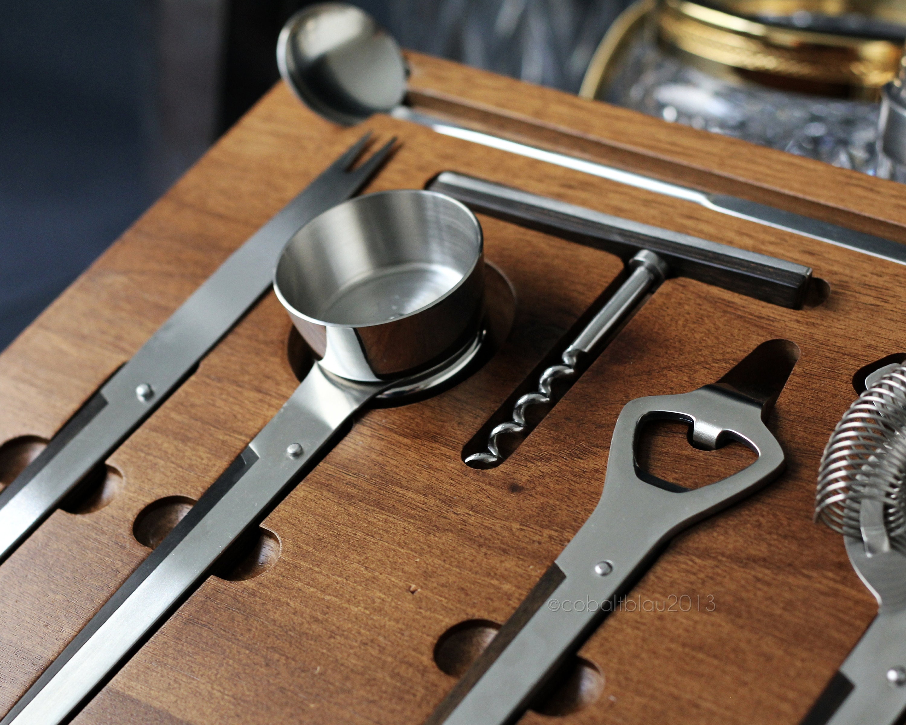 Large Bar Tool Set Bar Set Mid Century Bar Tools / Cocktail | Etsy