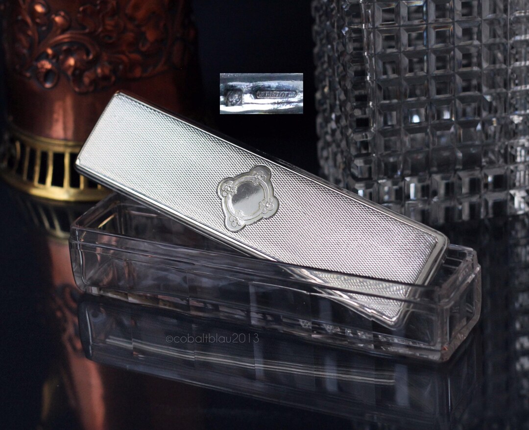 Antique Christofle Glass Box, Silver Plated, Cut Crystal - Etsy