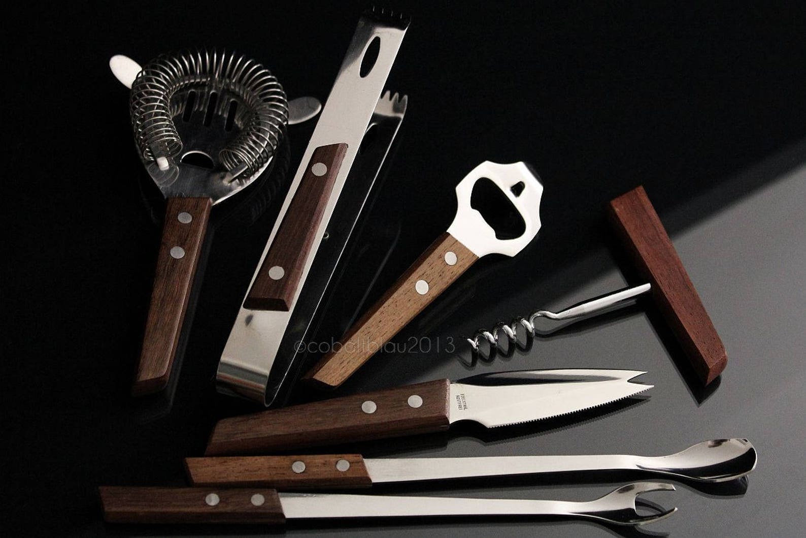 Mid Century Bar Tool Set Bar Set 60s Vintage Barware Set Bar | Etsy