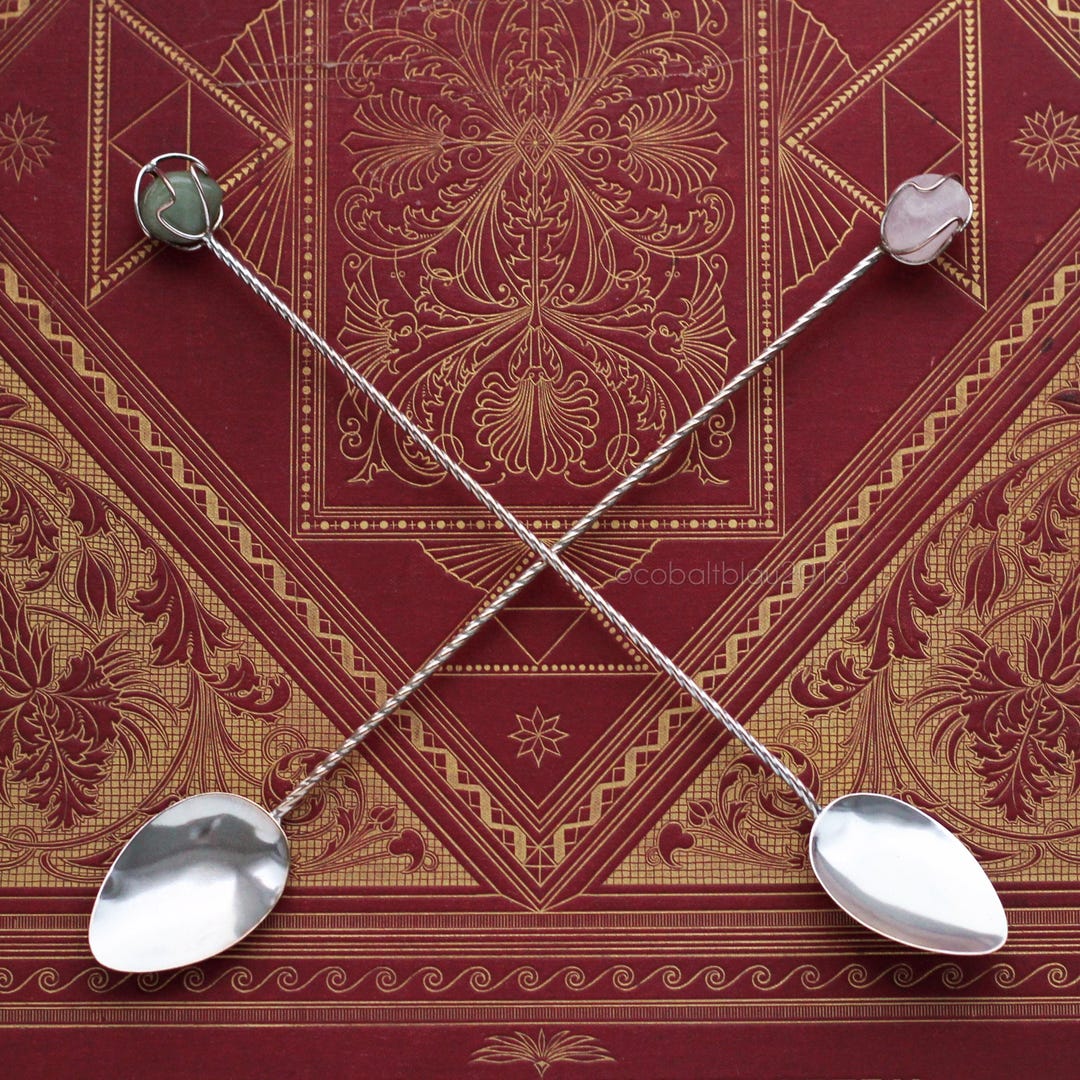 Cocktail Stirrers Bar Spoons 8.25" 1960s 60s Silver Plated / Swizzle ...