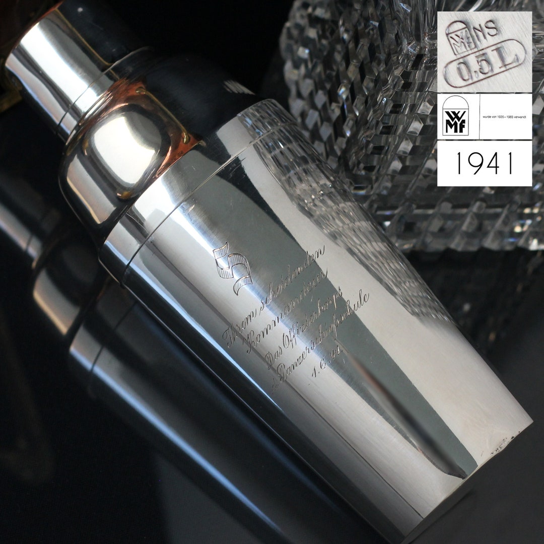 Cocktail Shaker, 1941, Engraved, Tank Shooting School, Commander ...
