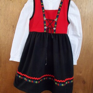 Norwegian Hardanger Style Costume Bunad Festdrakt Dress for Girls - Etsy