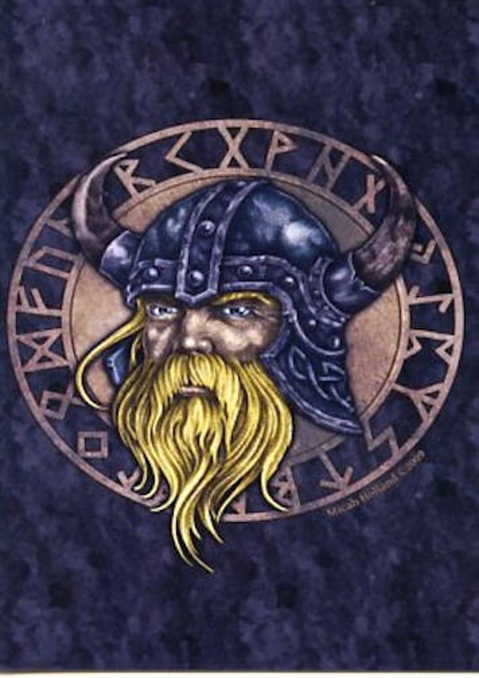 Norse God Odin Runes Freya Viking Magnet Artwork by Micah Holland - Etsy