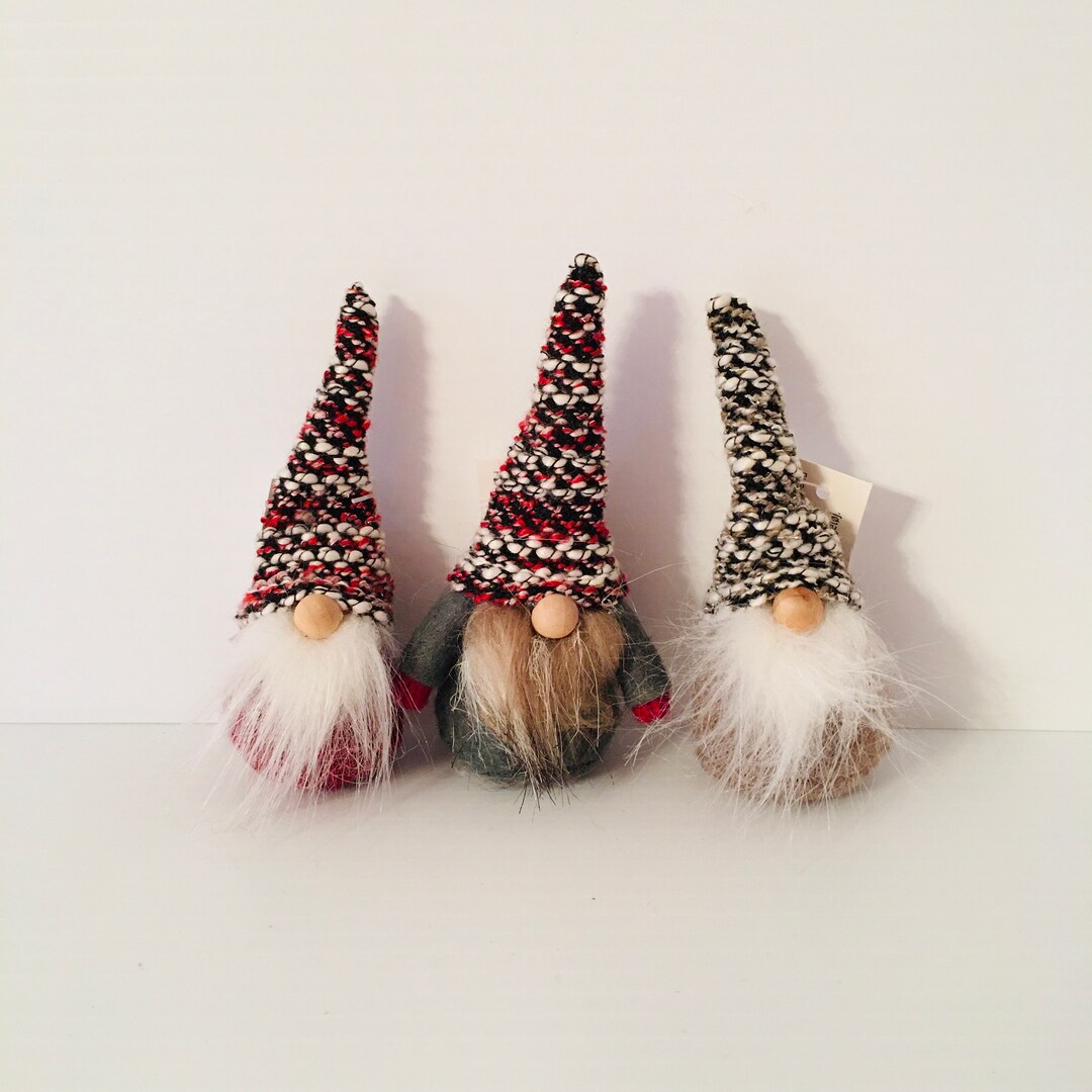 Set of Three Scandinavian Nordic Elf Gnome Tomte Santa 4 Inch High - Etsy