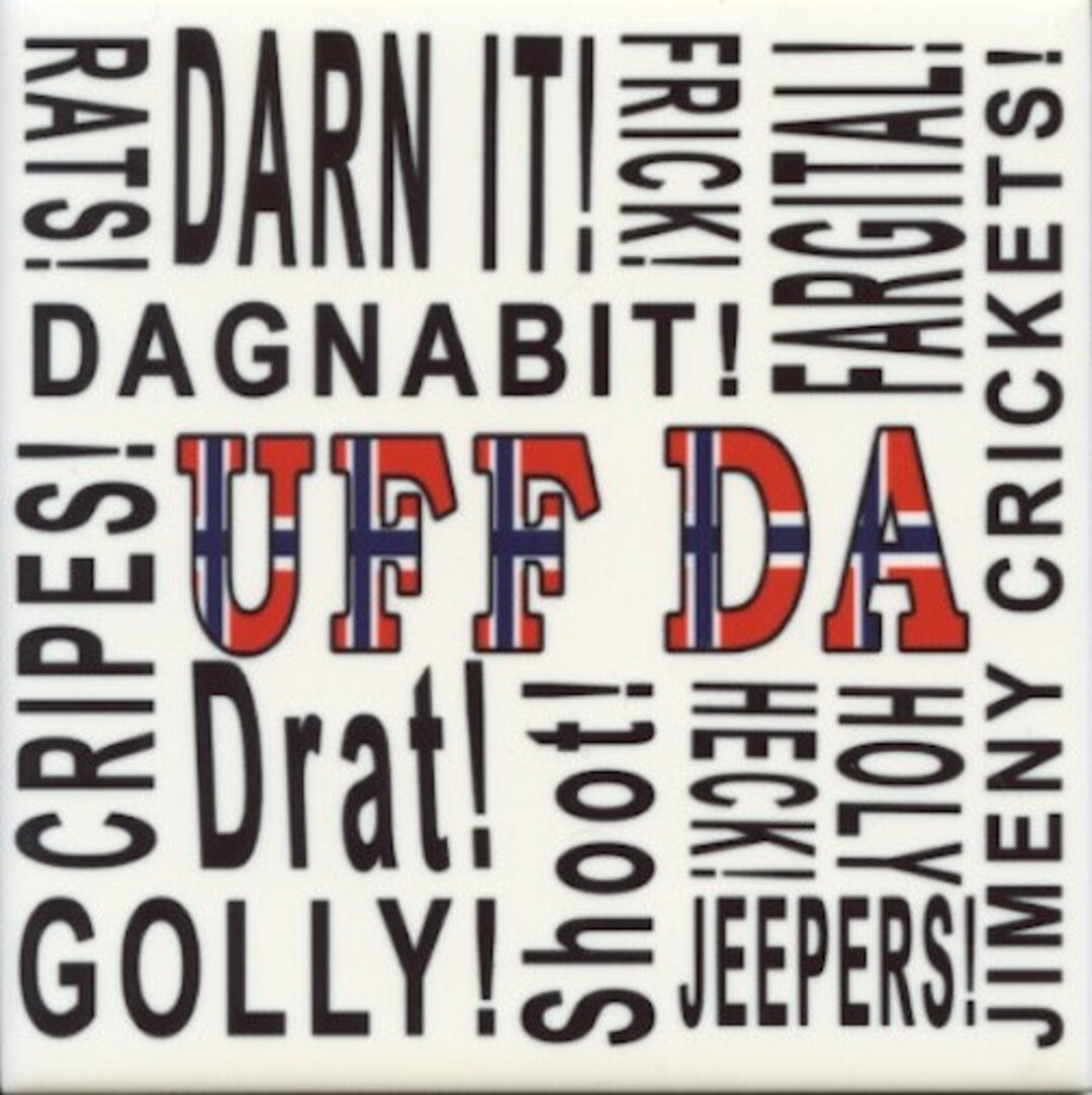 Norwegian Uff Da Ceramic Tile ~ Trivet ~ Hot Pad - Etsy