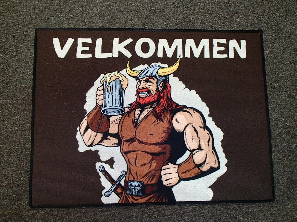 Scandinavian Viking Rug Welcome Door Mat 237 in Norwegian - Etsy