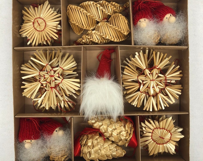 Vintage Scandinavian Handmade Straw Christmas Ornaments Lot G56 - Etsy