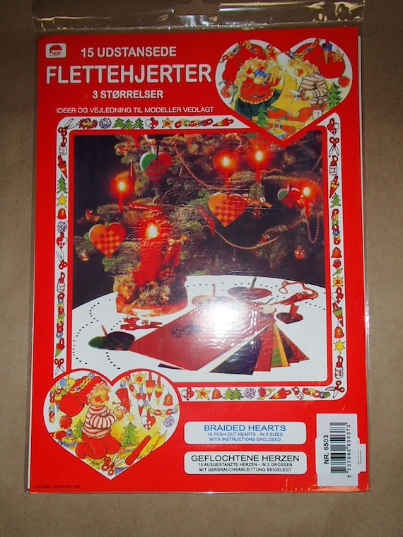 Scandinavian Danish Craft Paper Kit for Making Woven Heart | Etsy