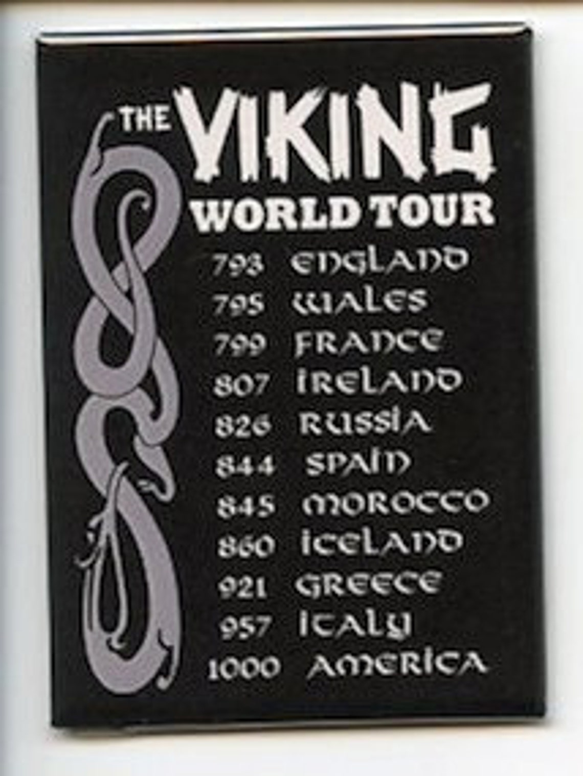 Scandinavian Viking Magnet Viking World Tour 3 1/2 X 2 - Etsy