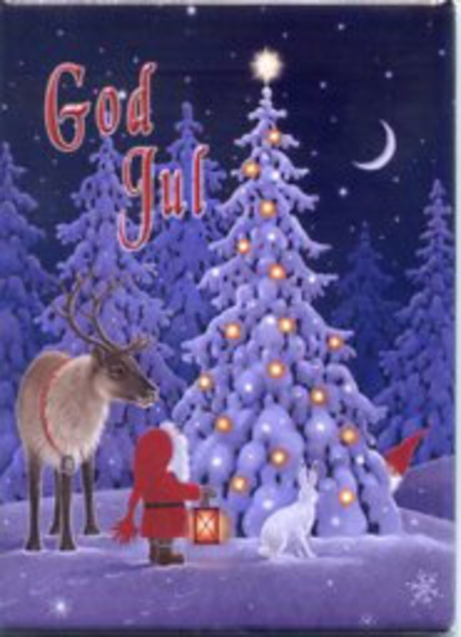 Scandinavian Nordic Swedish God Jul Gnome Tomte Rectangle | Etsy