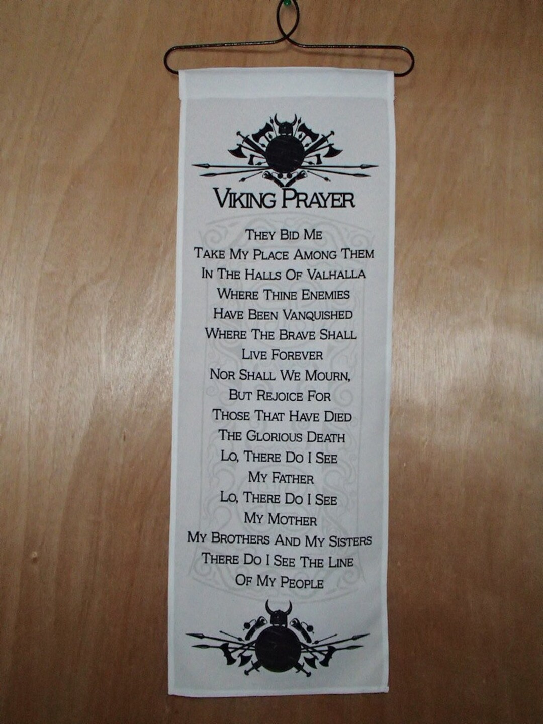 Scandinavian Swedish Norwegian Danish Wall Hanging - Viking Prayer 25 ...
