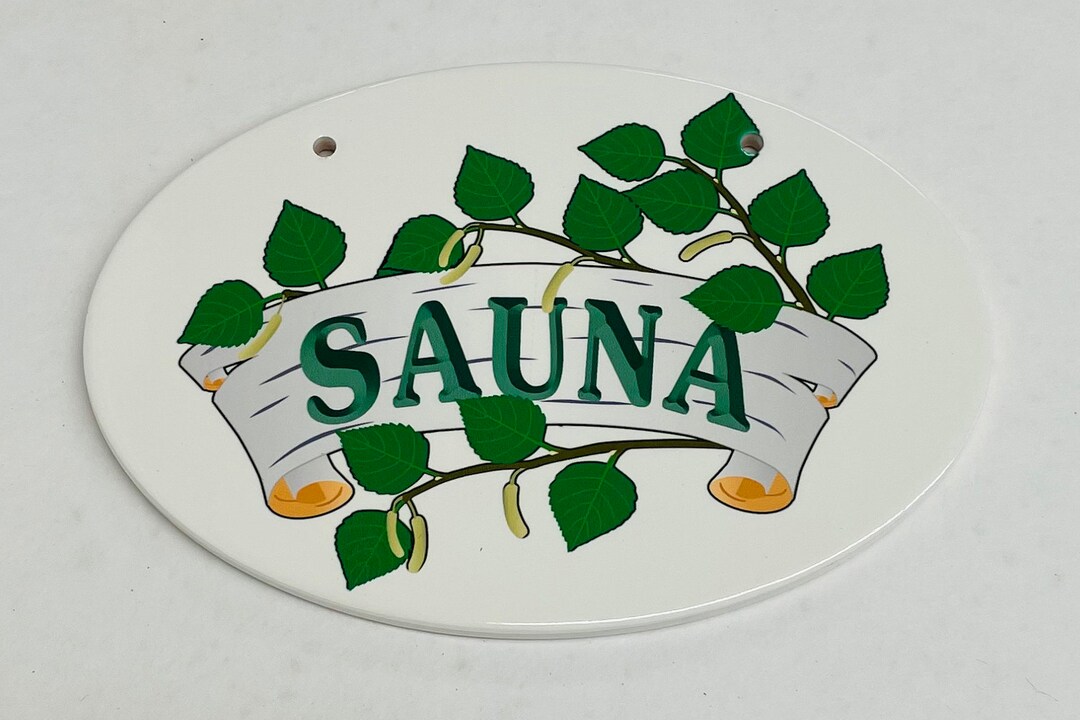 Birch Leaf Sauna Sign Plaque Wall Hanging 8 7/8" X 6" - Etsy