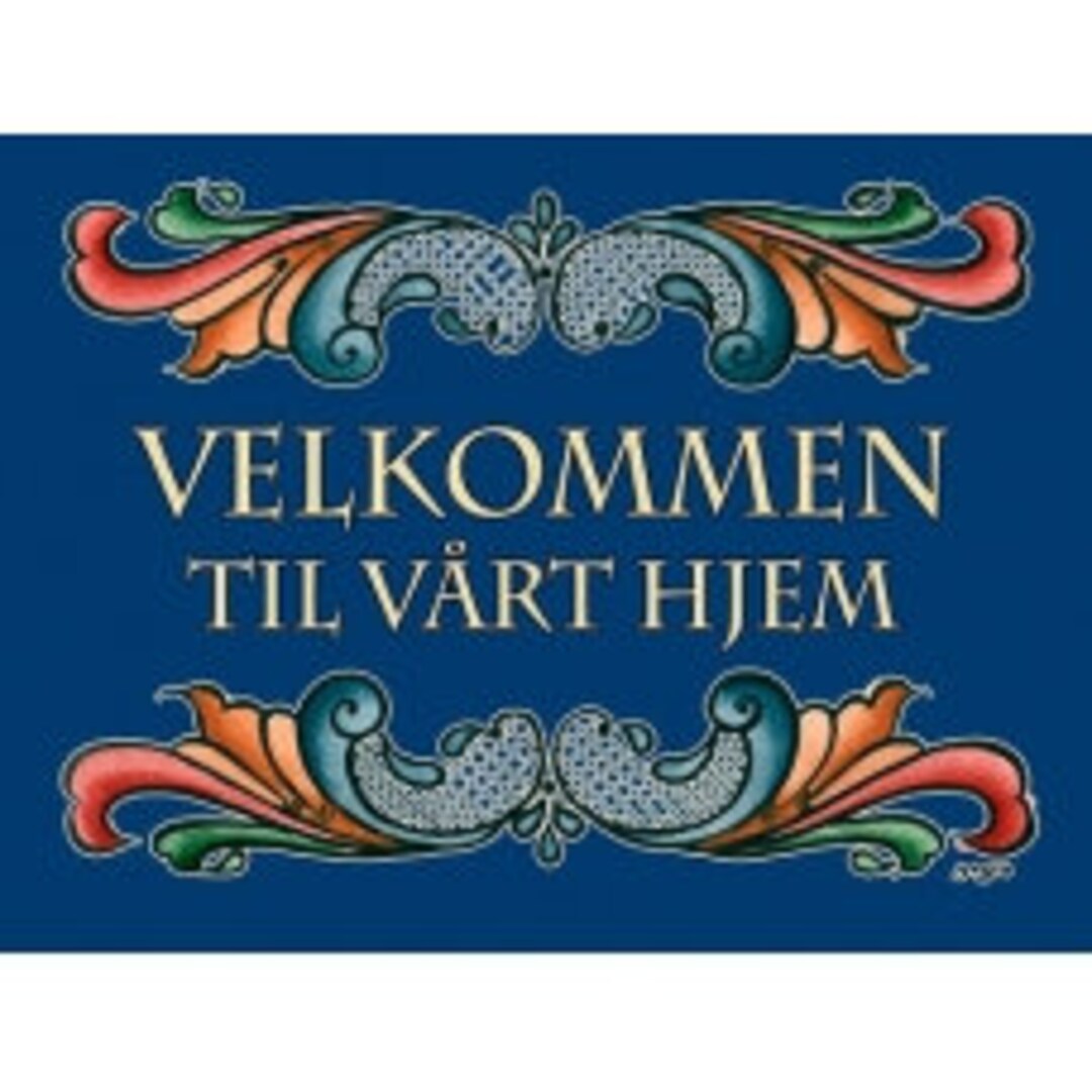 Scandinavian Norwegian Velkommen Til Vårt Hjem Welcome to Our Home Rug ...