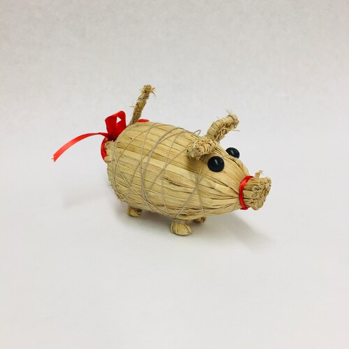 Scandinavian Straw Pig Ornaments Box of 6 Pieces 2 1/2 - Etsy