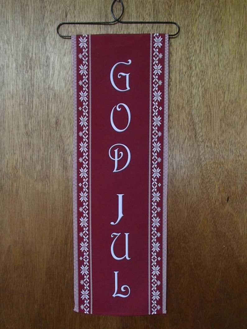 Scandinavian Swedish Christmas God Jul Wall Hanging - Etsy