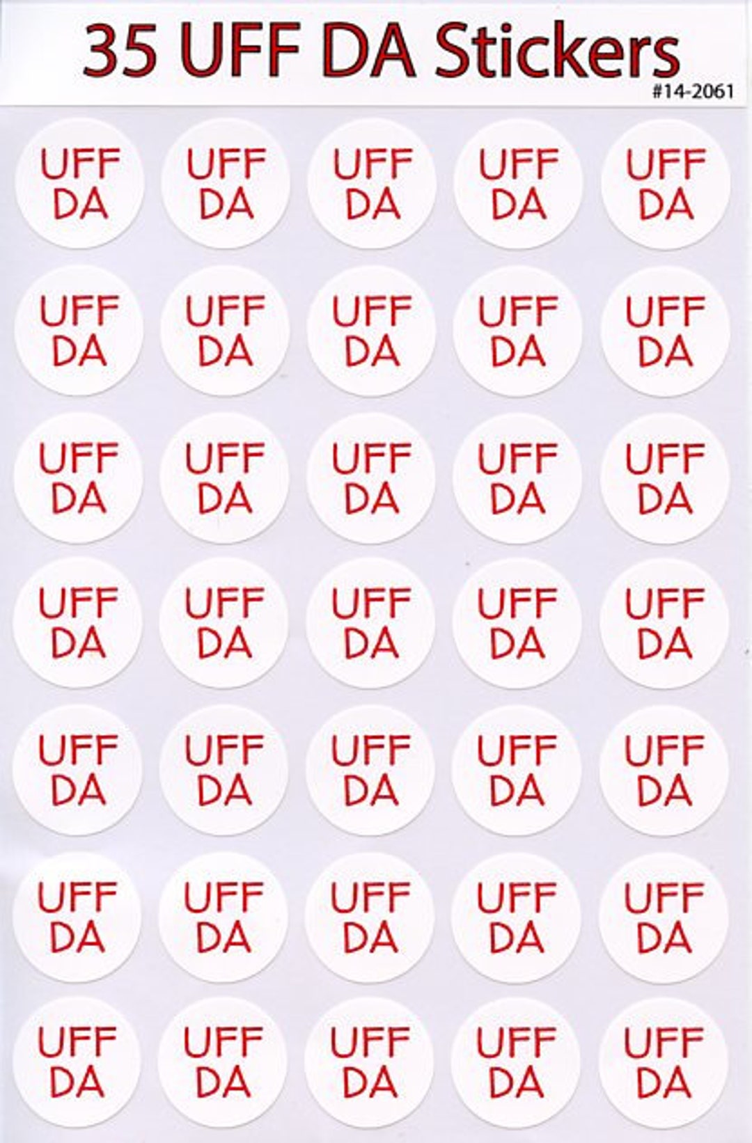 35 Uff Da Scandinavian 1" Stickers - Norwegian Norsk - Etsy