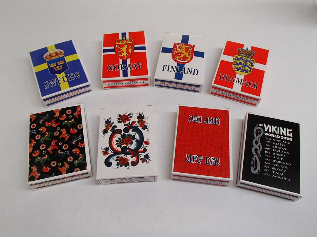 Scandinavian Deck of Poker Size Playing Cards - Norway Sweden Finland ...