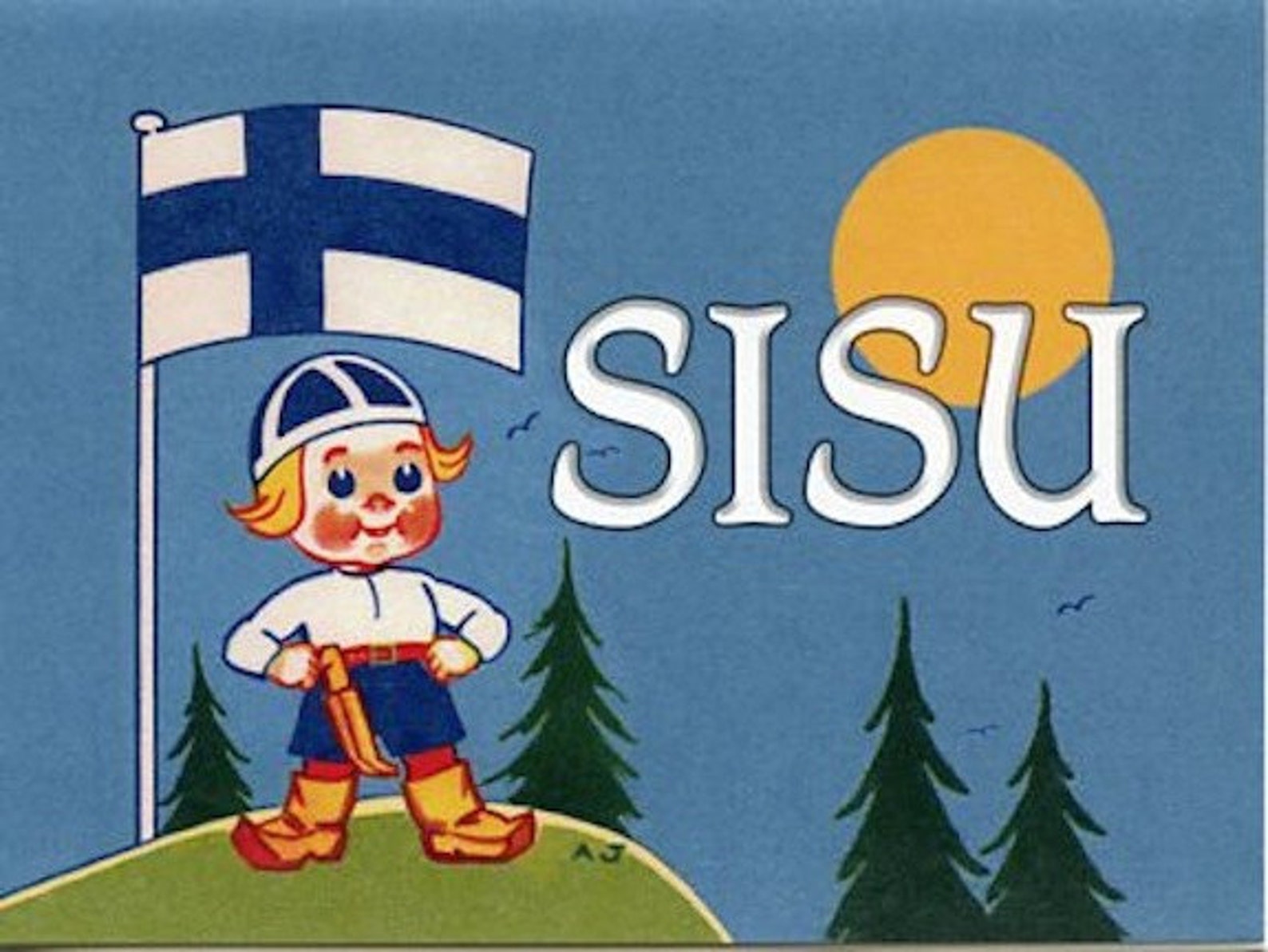 Finnish Sisu Boy With Sisu Note Cards 12 Blank Cards With - Etsy