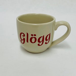 Set of 4 Ceramic Glögg Mugs for Scandinavian Swedish Nordic Holiday ...