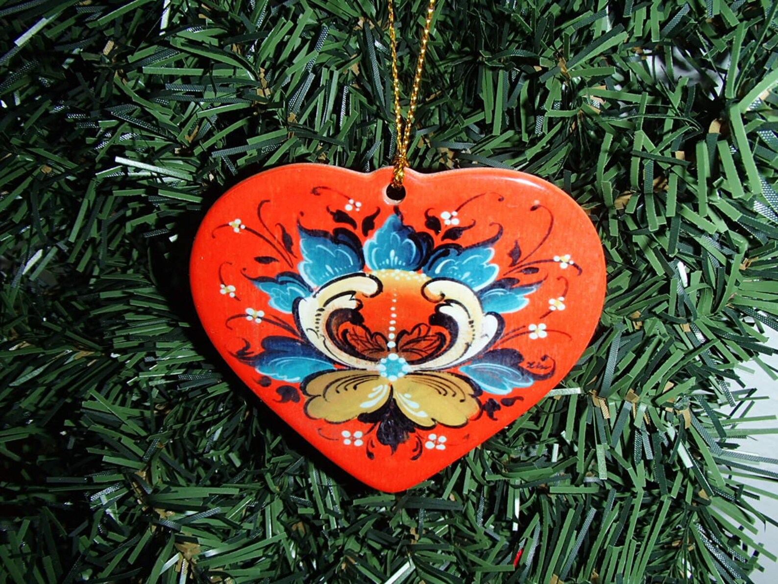 Ceramic Heart Ornament Scandinavian Norwegian Rosemaling - Etsy