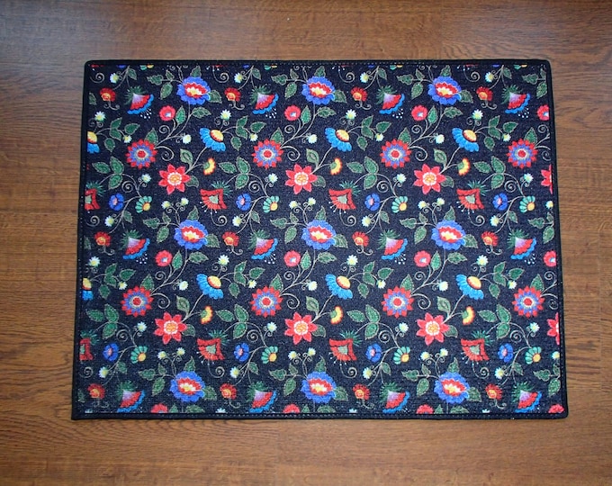 Scandinavian Swedish Folk Art Flowers Rug Door Mat - Etsy