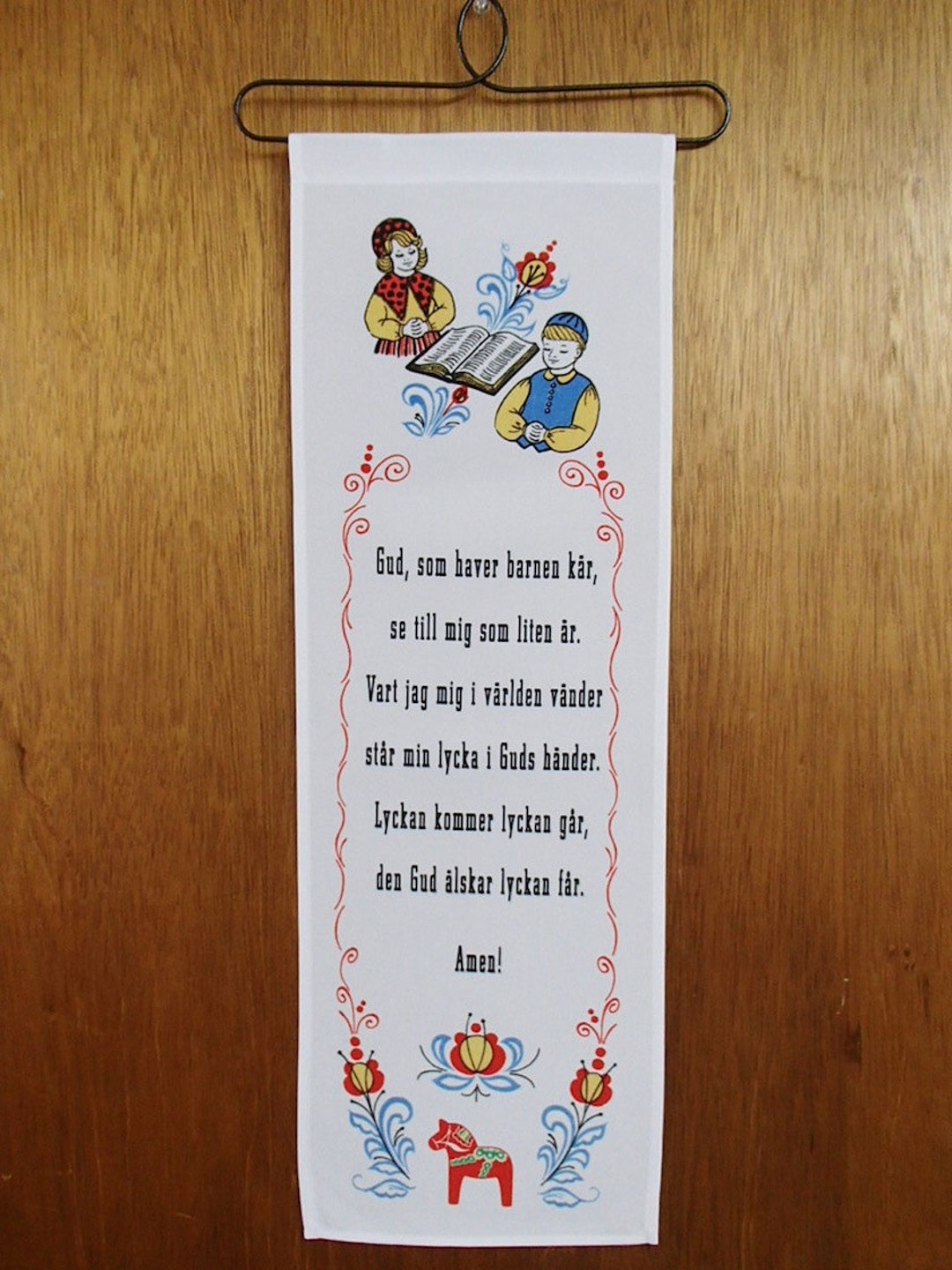 Fabric Wall Hanging - Swedish Children's Prayer #DCAL3000 - Etsy