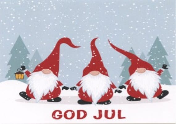Nordic Scandinavian Gnome Elf Tomte Nisse God Jul Christmas | Etsy