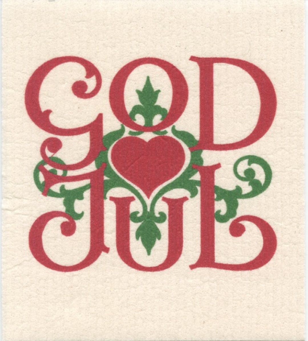 God Jul Christmas Norwegian, Danish, Swedish Dish Cloth - Etsy