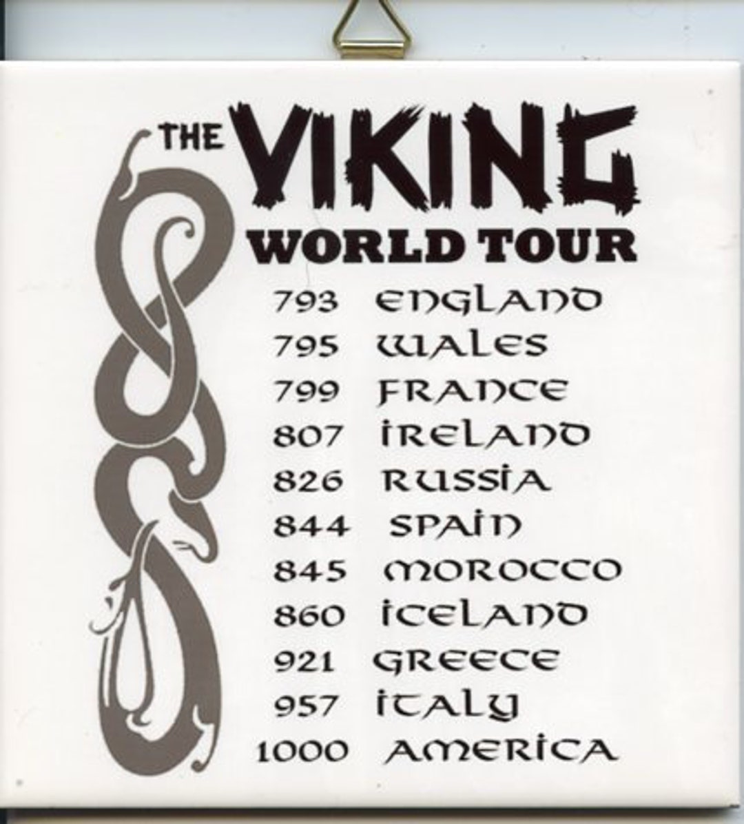 Scandinavian Viking World Tour Ceramic Tile ~ Trivet ~ Hotpad - Etsy