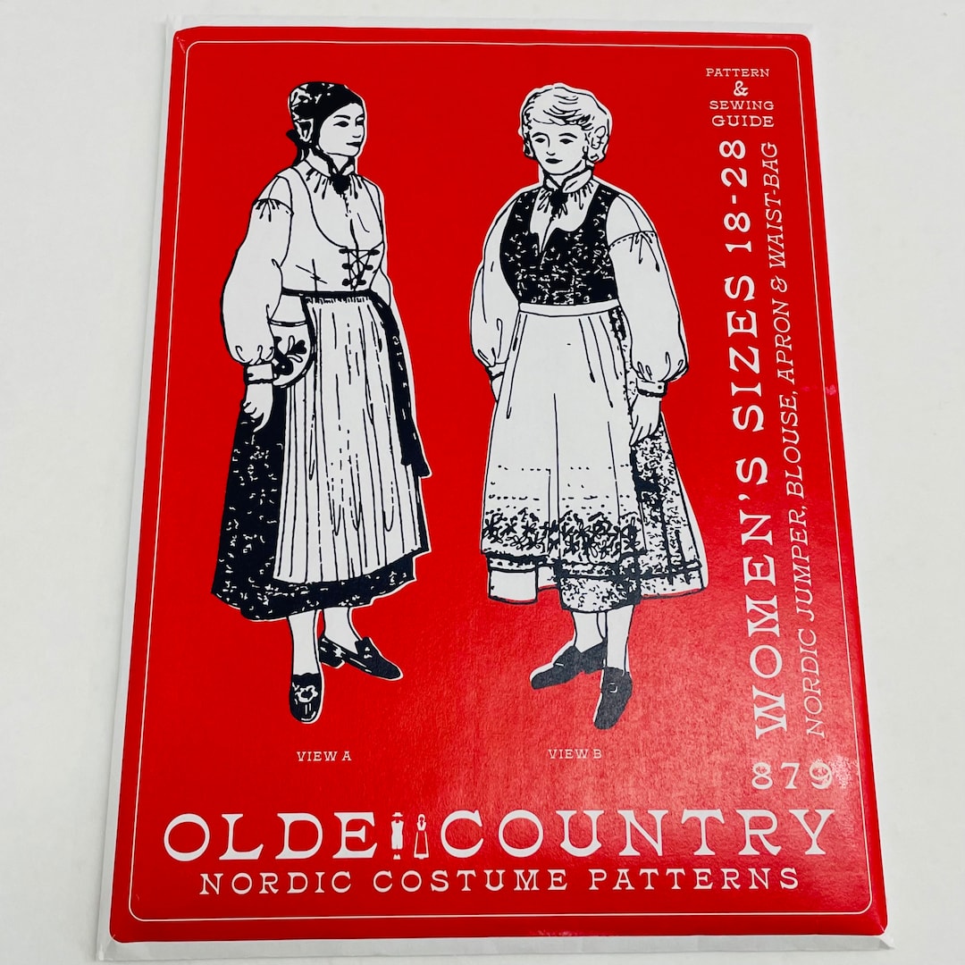 Scandinavian Nordic Style Olde Country Costume Sewing Pattern for ...