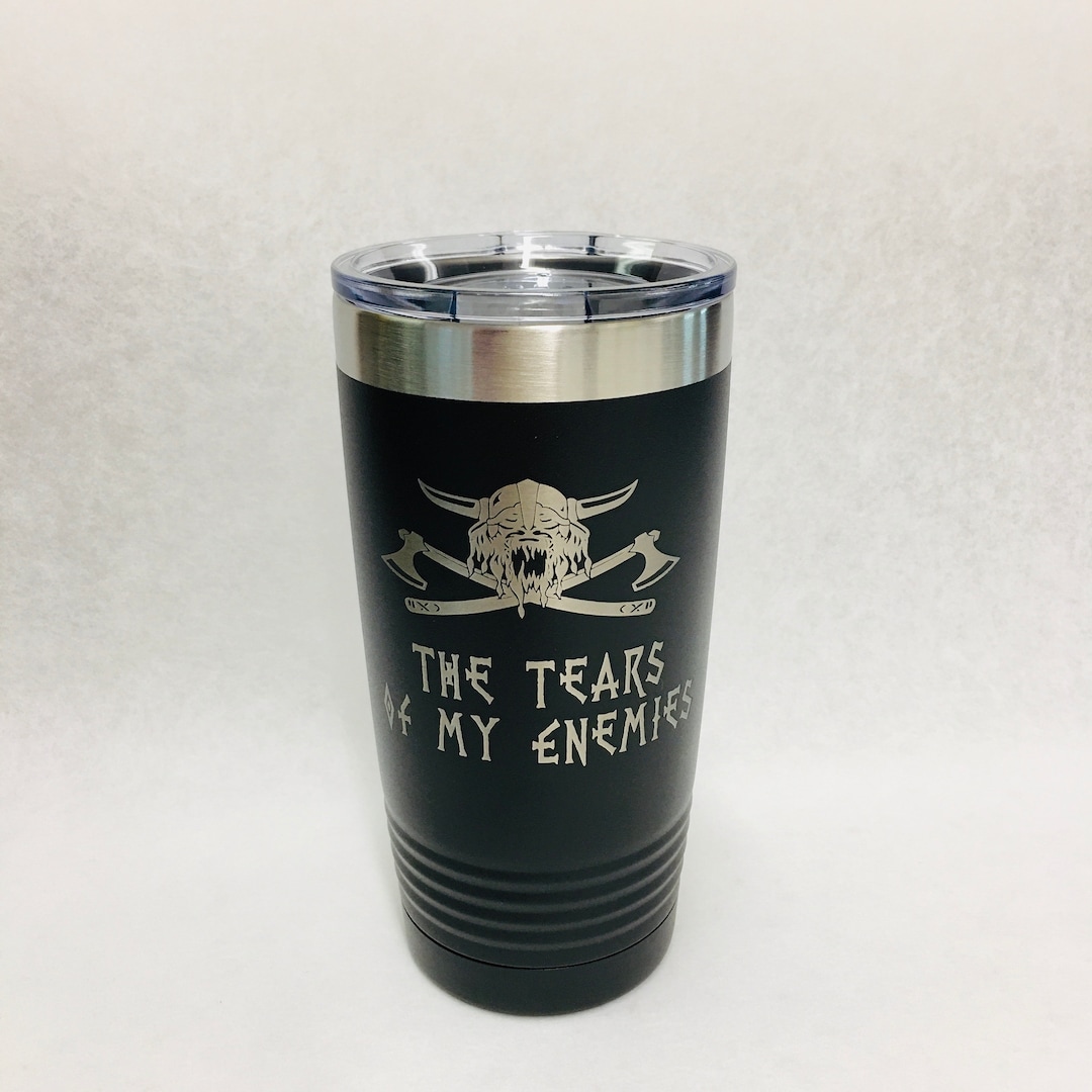 Viking Tears of My Enemies Stainless Steel Thermos Tumbler Coffee Cup ...