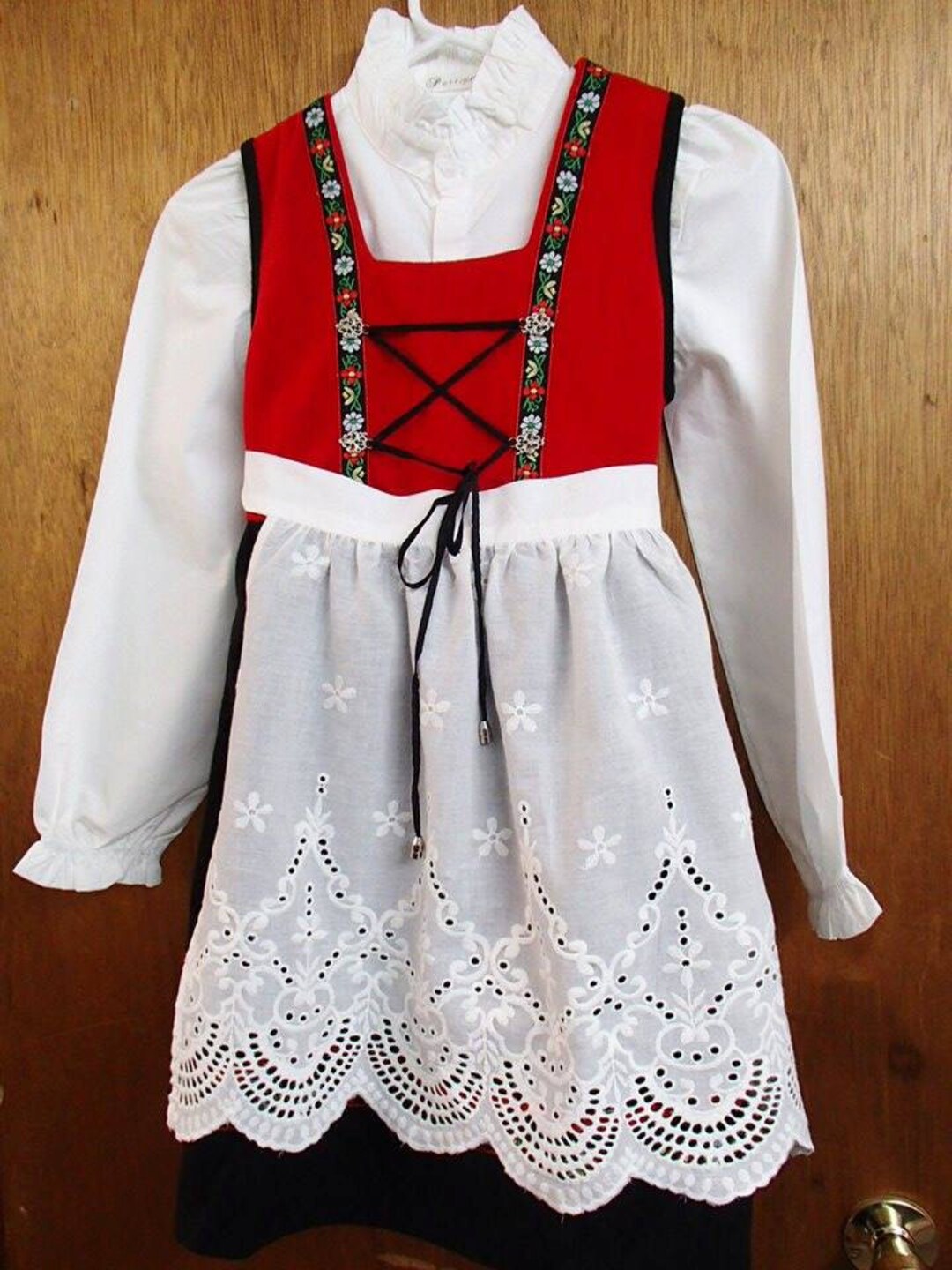 Norwegian Hardanger Style Costume Bunad Festdrakt Dress for Girls - Etsy