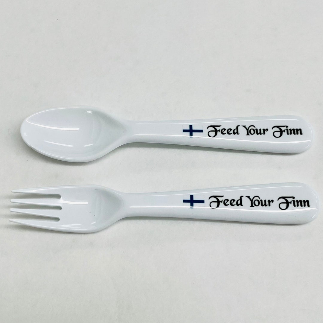 Children's Fork & Spoon Set - Feed Your Finn With Finland Flag - Etsy