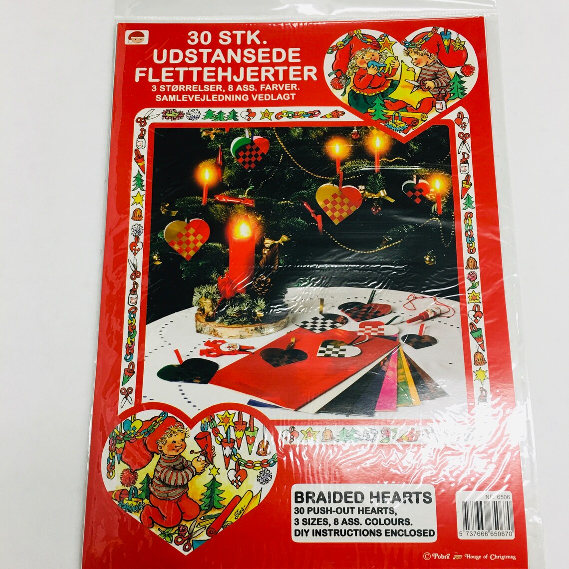 Scandinavian Danish Craft Paper Kit for Making Woven Heart Baskets ...