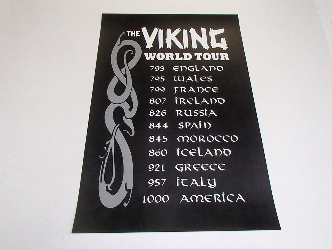 Viking World Tour Print Poster - Etsy