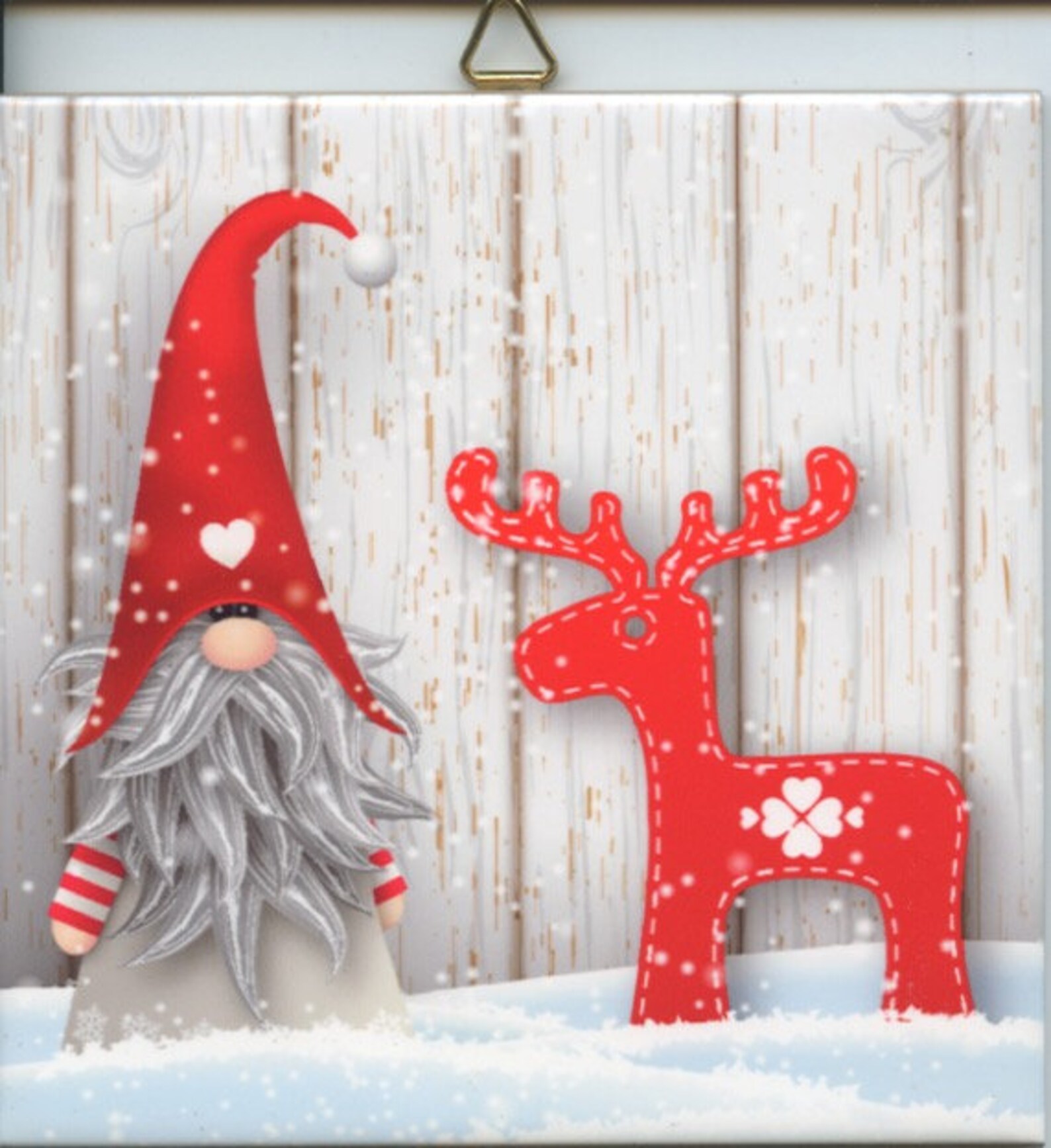 Swedish Norwegian Danish Nordic Gnome & Reindeer Ceramic Tile - Etsy