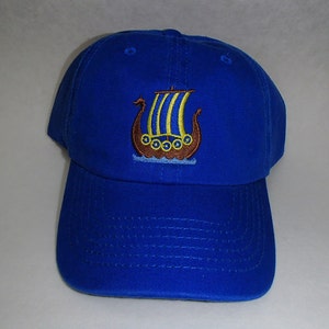 Scandinavian Embroidered Baseball Cap Hat - Viking Ship - Etsy