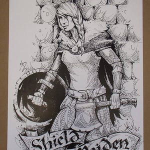 Freya, Goddess of Love, Viking Woman Shield Maiden Print ~ Poster With ...