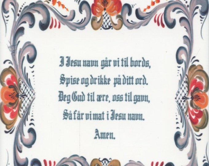 Norwegian Blessing (table Prayer), Limited Edition Nordic Print ...