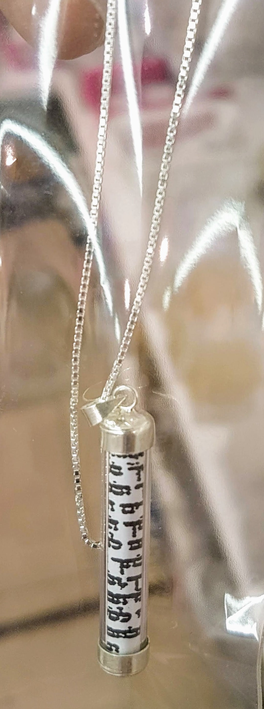 Jewish Chain Necklace With Charm Mezuzah Evil Eye Shema Israel Kabbalah ...