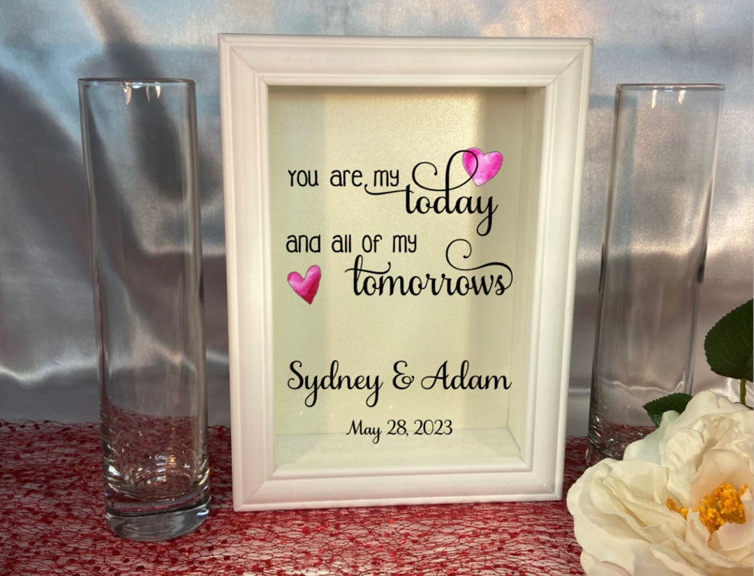 Sand Unity Ceremony Wedding Frame, ( Opt.) Set "quotes" , Printed, Tosf ...