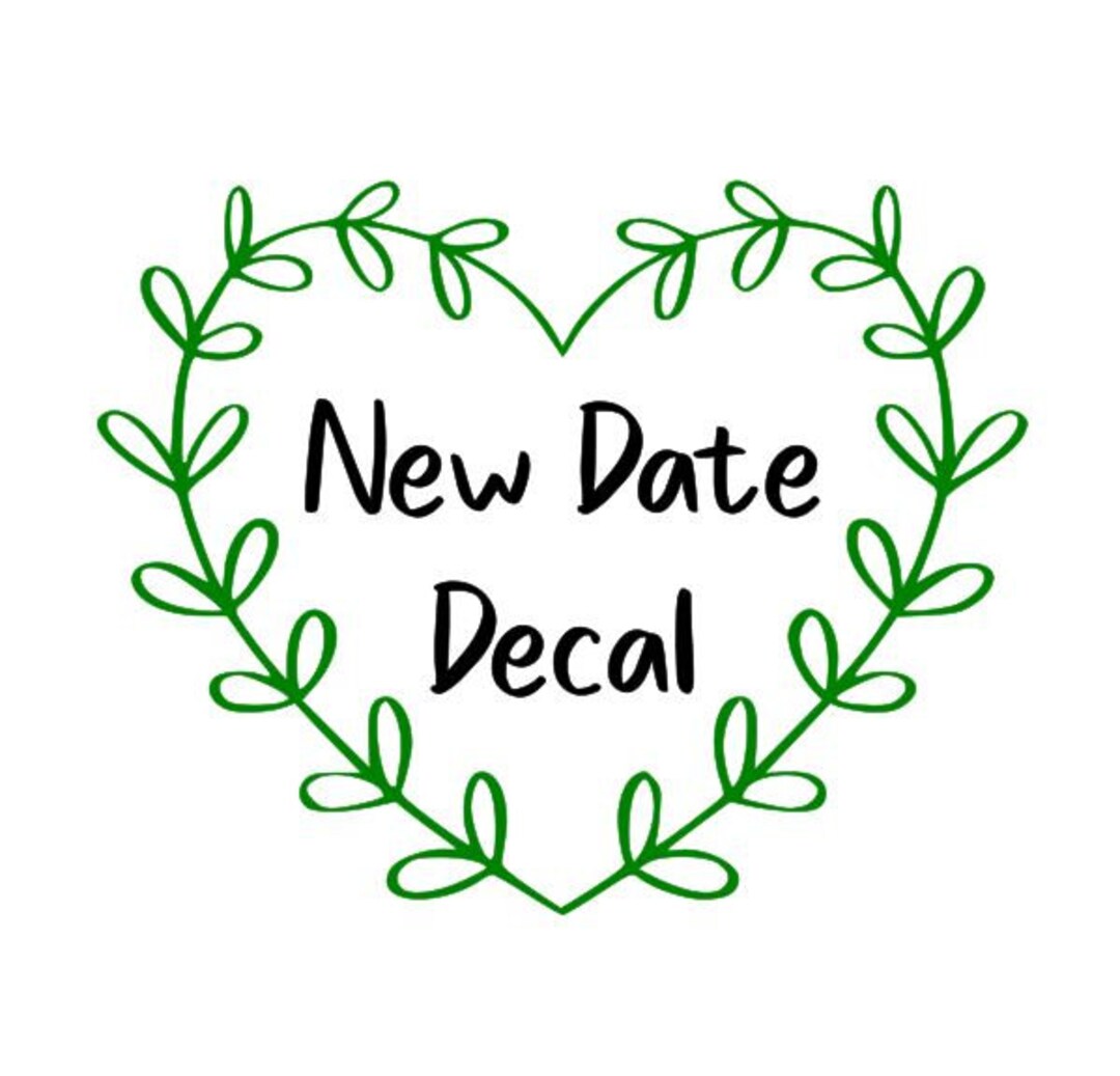 New Date Decal - Etsy