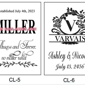 Sand Ceremony Wedding Frame, Set (opt.), "classic" , Printed, 5"x 7 ...