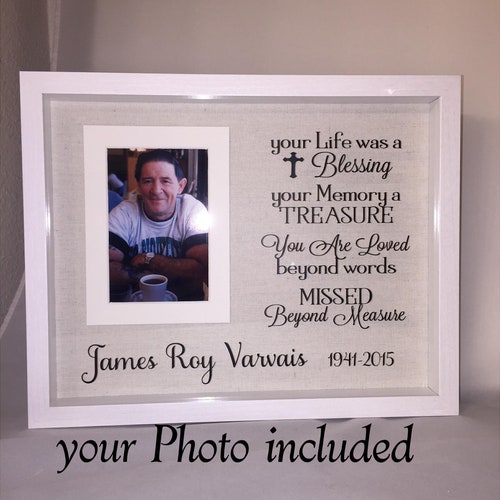 Sympathy Shadow Box With Photo Memorial in Loving Memory - Etsy