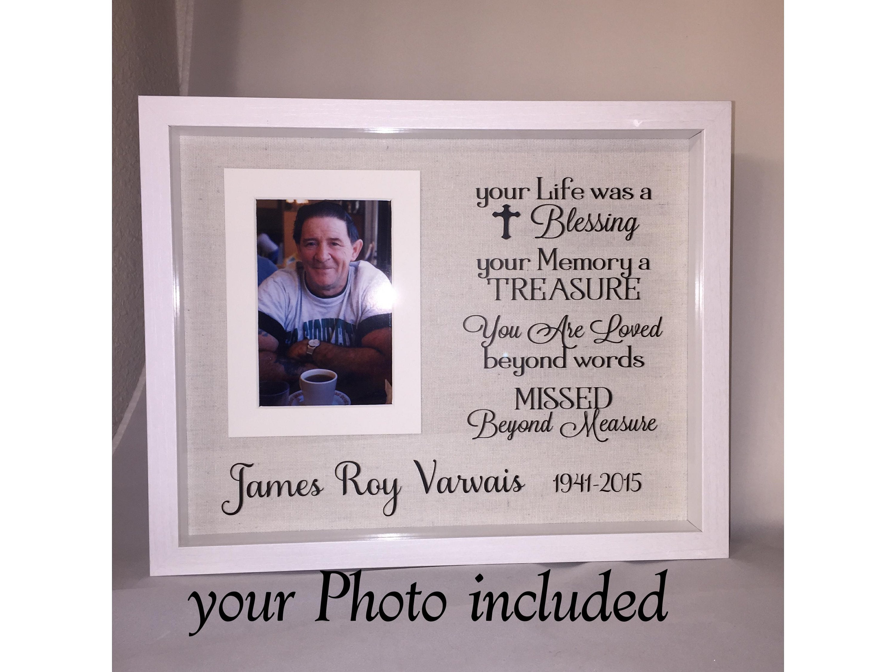Sympathy Shadow Box With Photo, Memorial, in Loving Memory, Sympathy ...