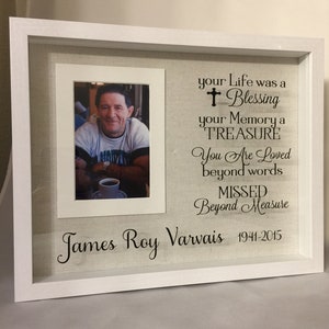 Sympathy Shadow Box With Photo, Memorial, in Loving Memory, Sympathy ...