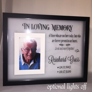 Sympathy Shadow Box With Photo, Memorial, in Loving Memory, Sympathy ...